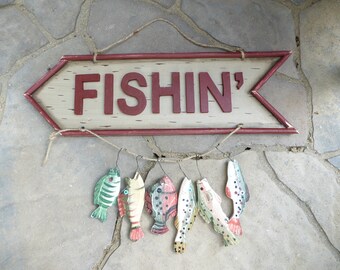 Wood Fish Sign | Etsy