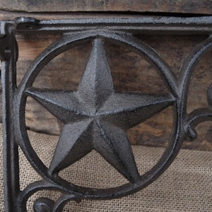 Set of 2 WESTERN STAR Brackets Cast Iron Shelf Brackets Farmhouse ...