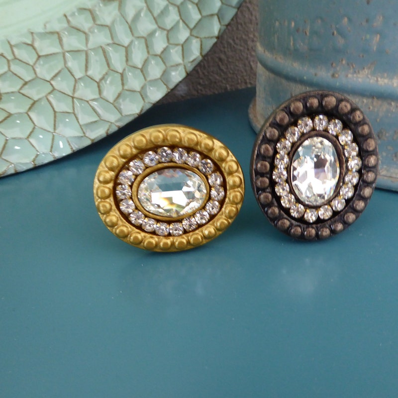 Rhinestone Knobs - Etsy