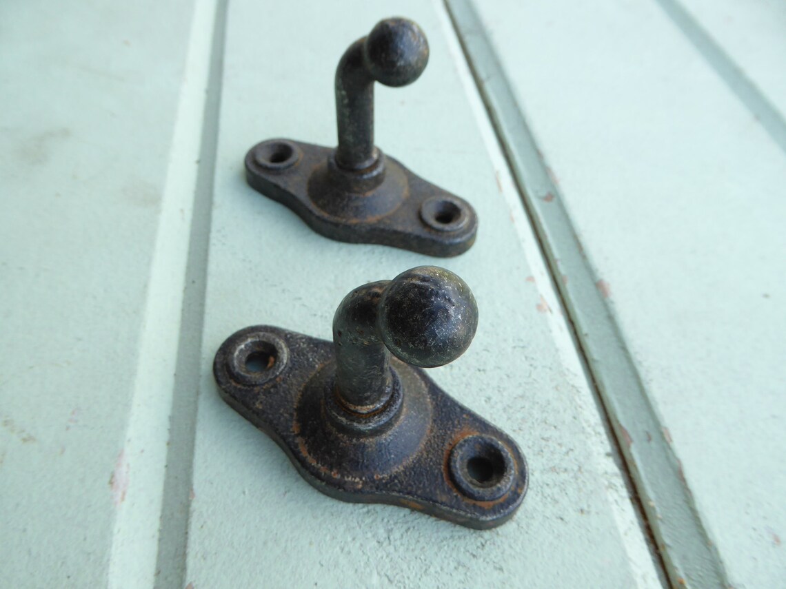 Rusty Industrial Wall Hook Cast Iron Metal Rustic Urban | Etsy