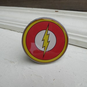 DC Comics THE FLASH Lightning Bolt Knob Drawer Pull Super - Etsy