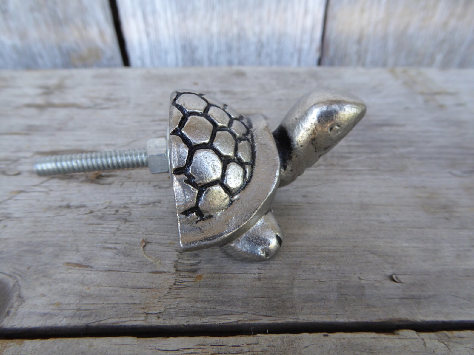Sea Turtle Tortoise Knob Antique Silver Pewter Decorative - Etsy