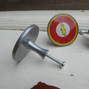 DC Comics THE FLASH Lightning Bolt Knob Drawer Pull Super - Etsy