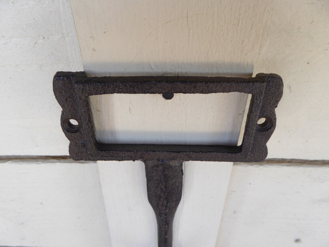 Cast Iron Metal File Label WALL HOOK Rustic Industrial Urban | Etsy