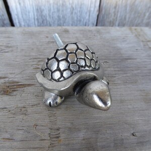 Sea Turtle Tortoise Knob Antique Silver Pewter Decorative Dresser Drawer Pulls Beach Nautical ...