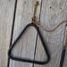 TRIANGLE DINNER BELL & Ringer Western Farm Ranch Cowboy Rustic Metal ...