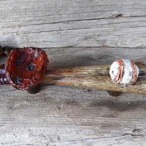 BASEBALL BAT HANDLE Cabinet Drawer Pull Boys Sports Room Decor Glove ...