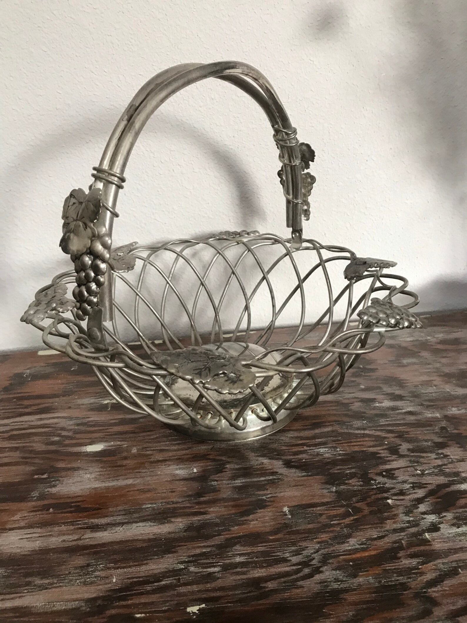 Vintage Godinger Silver Metal Wire Basket Fruit - Etsy