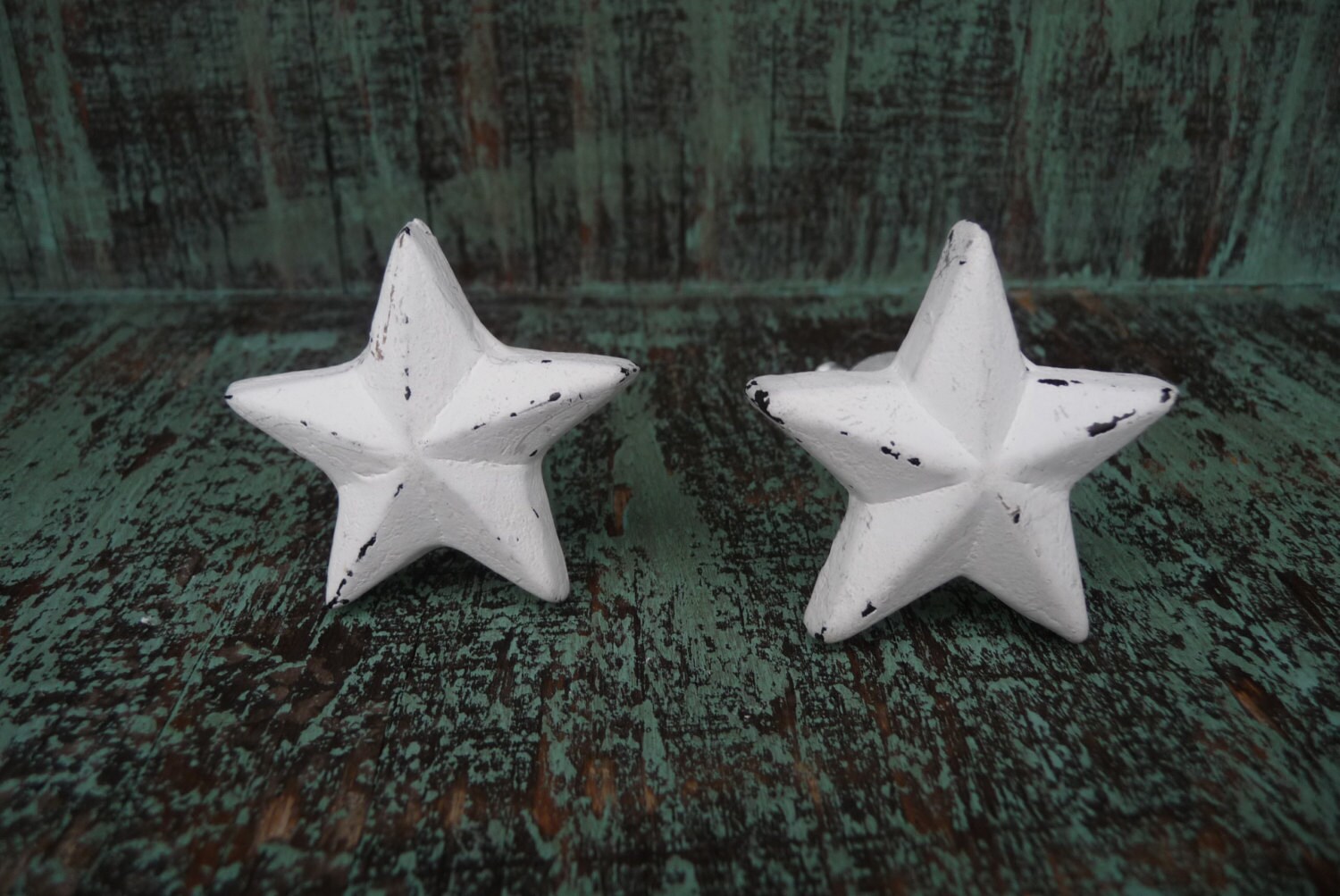 Rustic Western STAR Knobs Distressed White or Antique Bronze - Etsy