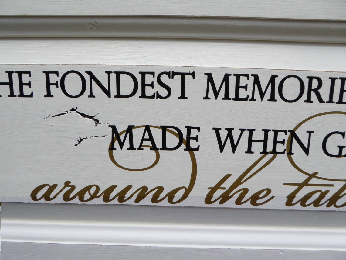Large Wall Decor Sign Fondest Memories Are Made Around the - Etsy
