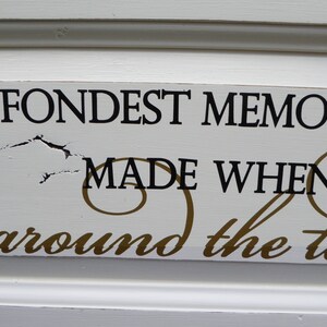 Large Wall Decor Sign Fondest Memories Are Made Around the Table ...