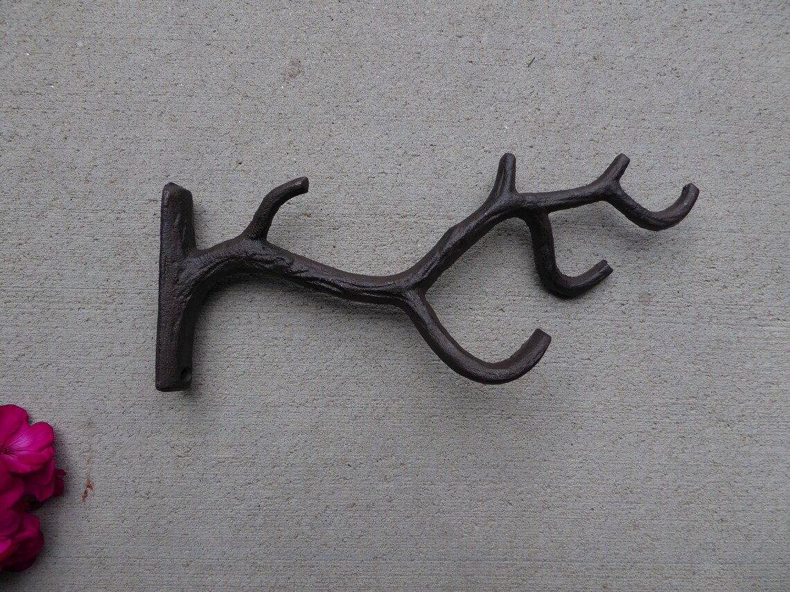 Rustic Tree Branch Large Wall Hook Woodland Nature Cast Iron | Etsy