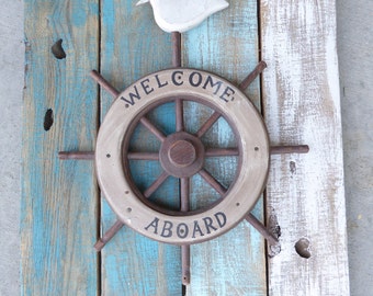 Welcome Aboard Nautical Sign - Etsy