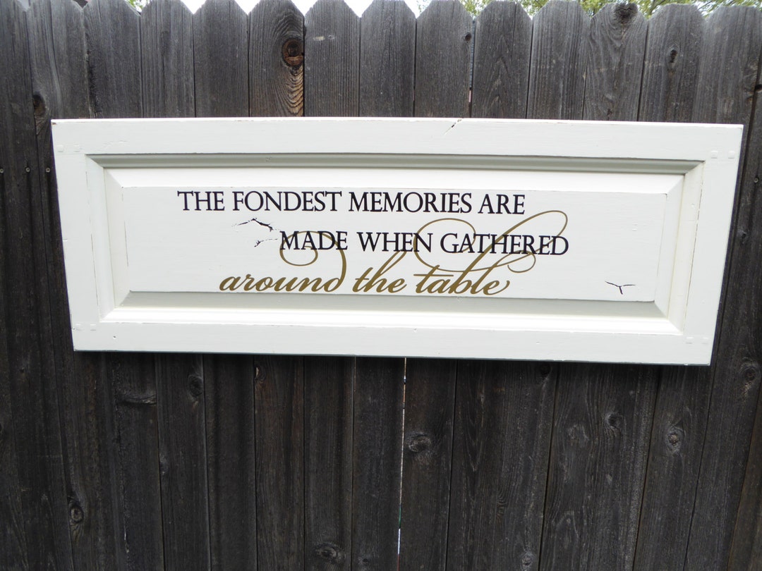 Large Wall Decor Sign Fondest Memories Are Made Around the Table ...