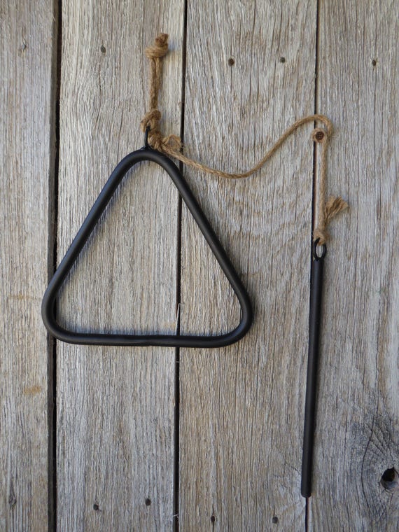 TRIANGLE DINNER BELL & Ringer Western Farm Ranch Cowboy Rustic - Etsy