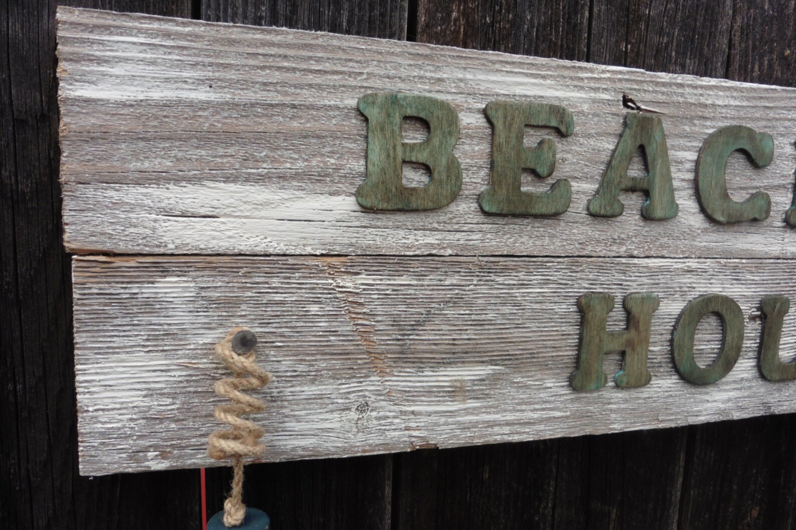 BEACH HOUSE Sign Reclaimed Weathered Wood Sign Wall Hanging - Etsy