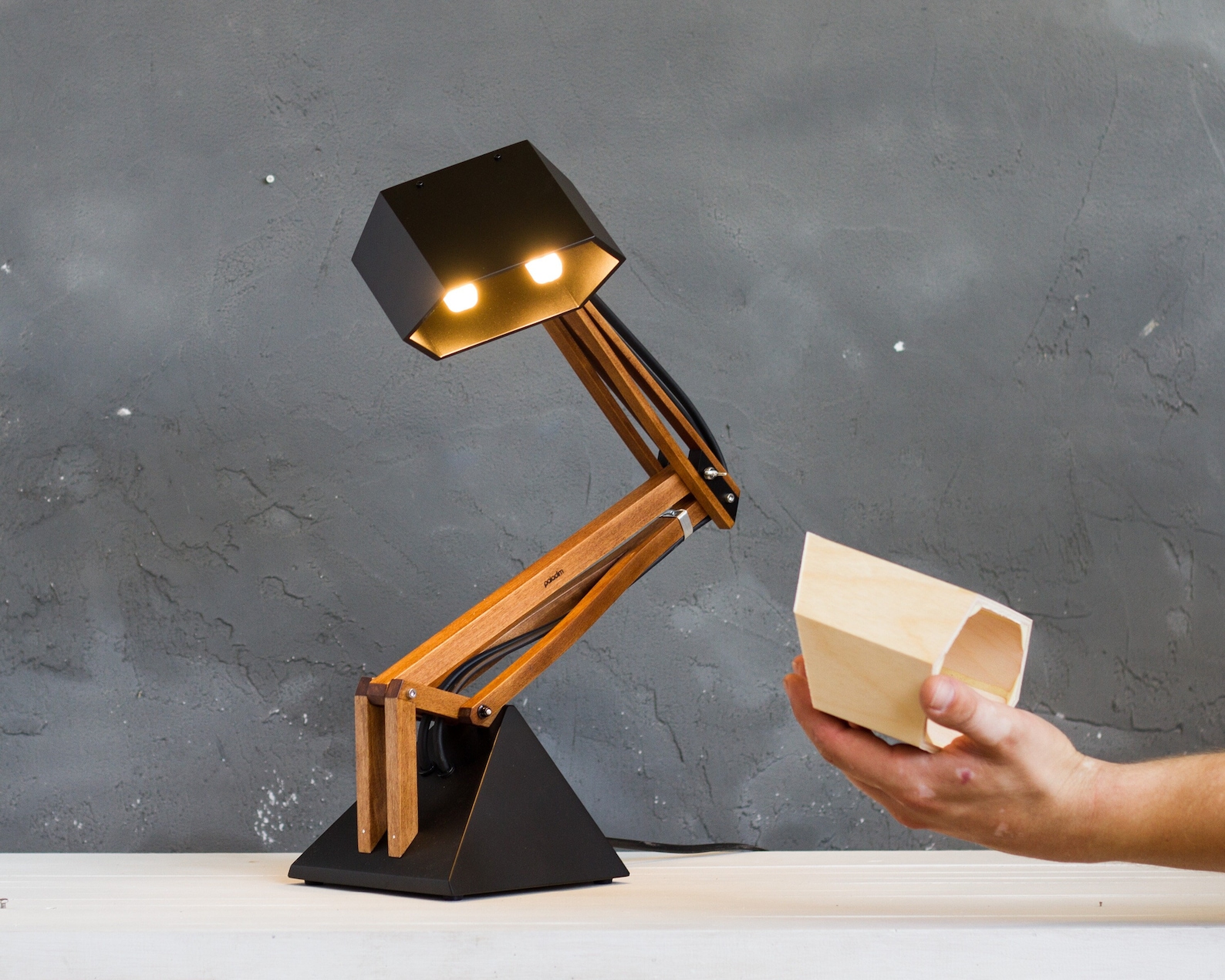 Unique Industrial Adjustable Desk Lamp - the MASHINA - Custom Built ...