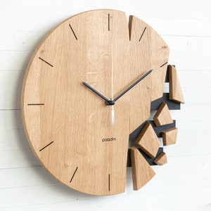 Shattered Broken Abstract Wall Clock 12" - VREME, Art Timepiece ...