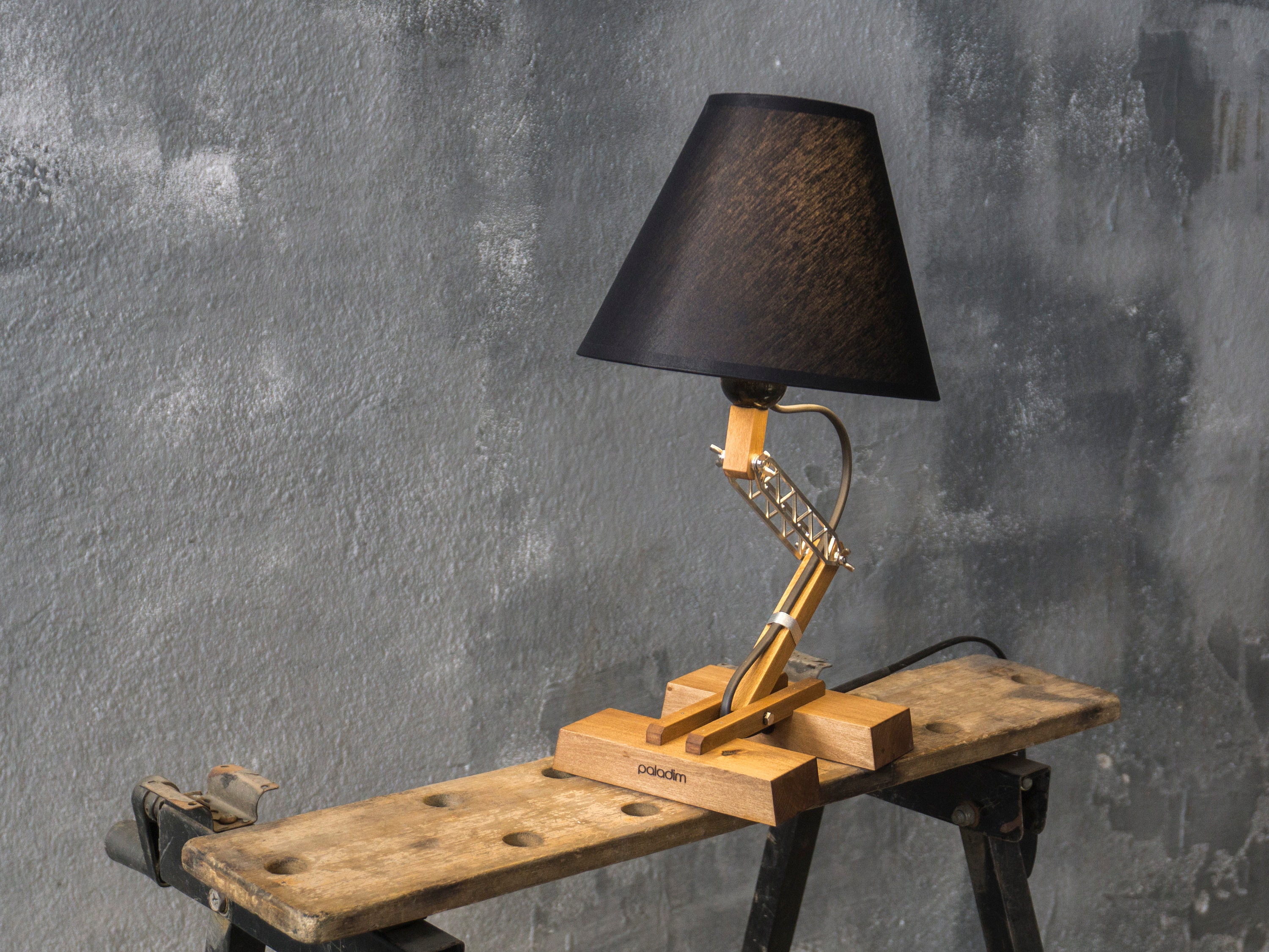 Industrial Table Lamp Wooden Lamp Bedside Lamp Modern Table - Etsy Ireland