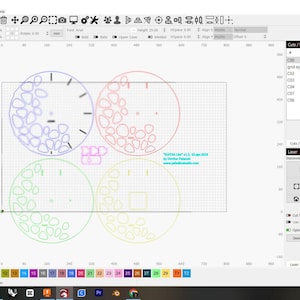 Organic Futuristic Wall Clock Digital File - Lightburn/svg/dxf for CNC ...