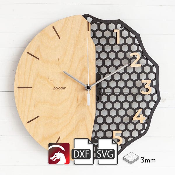 Hexagon Clock - Etsy New Zealand
