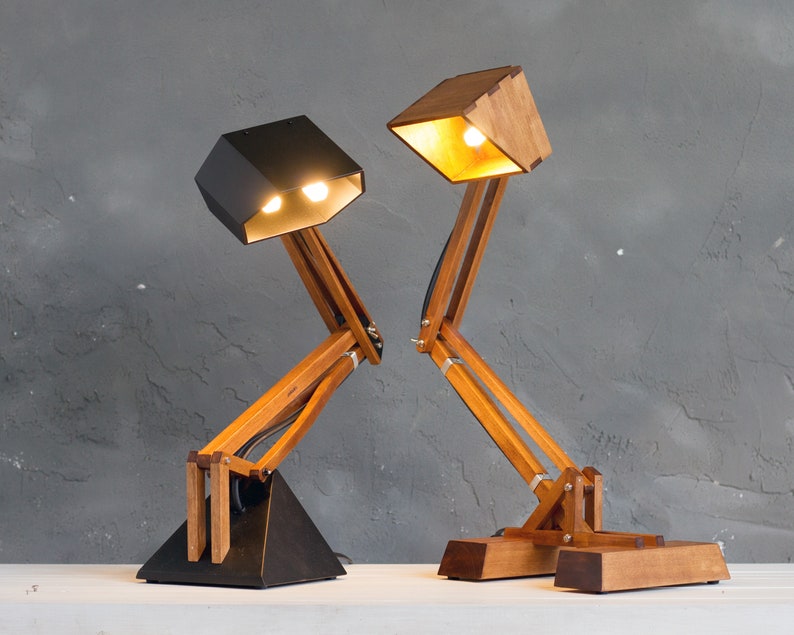 Unique Industrial Adjustable Desk Lamp - the MASHINA - Custom Built ...
