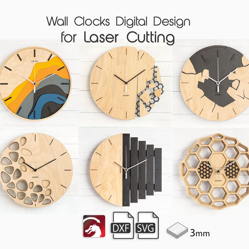 Laser Cut Clock - Etsy