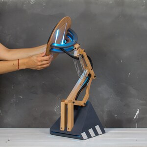 Music Reactive Floor or Desk Lamp, Wooden LED Lamp With App Control - Etsy