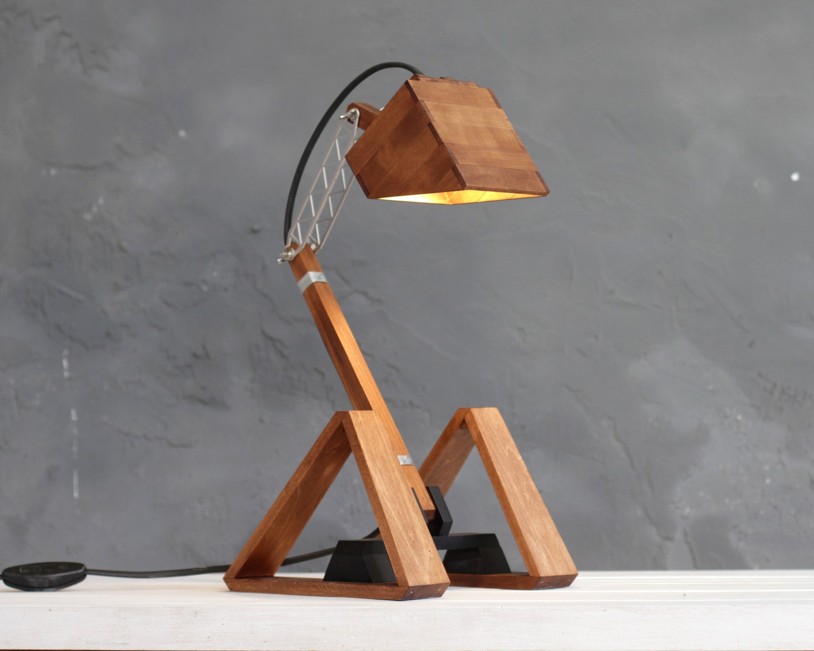 Wooden Lamp Desk Lamp Rustic Lamp Wooden Night Light - Etsy