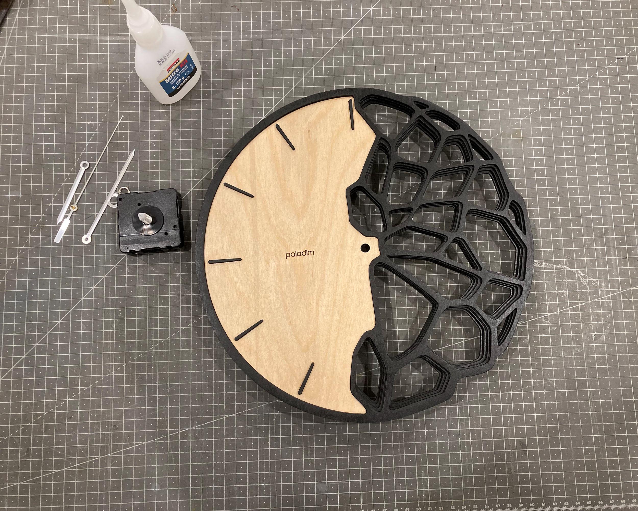 Futuristic Organic Wall Clock, Original Digital Design - Svg, Dxf for ...