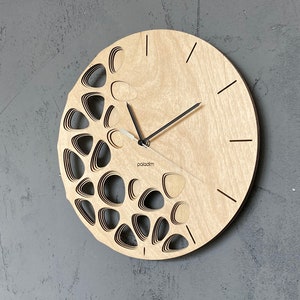 Organic Futuristic Wall Clock Digital File - Lightburn/svg/dxf for CNC ...