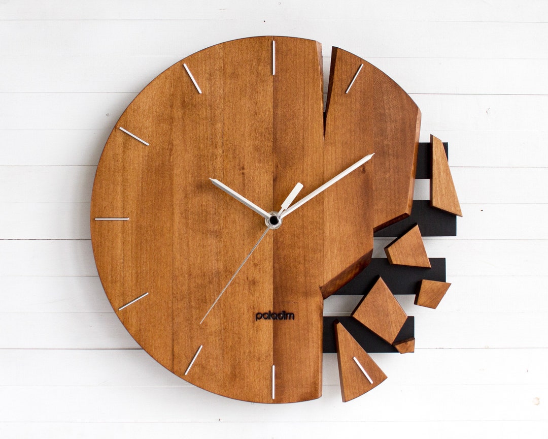 Shattered Broken Abstract Wall Clock 12 VREME - Etsy Australia