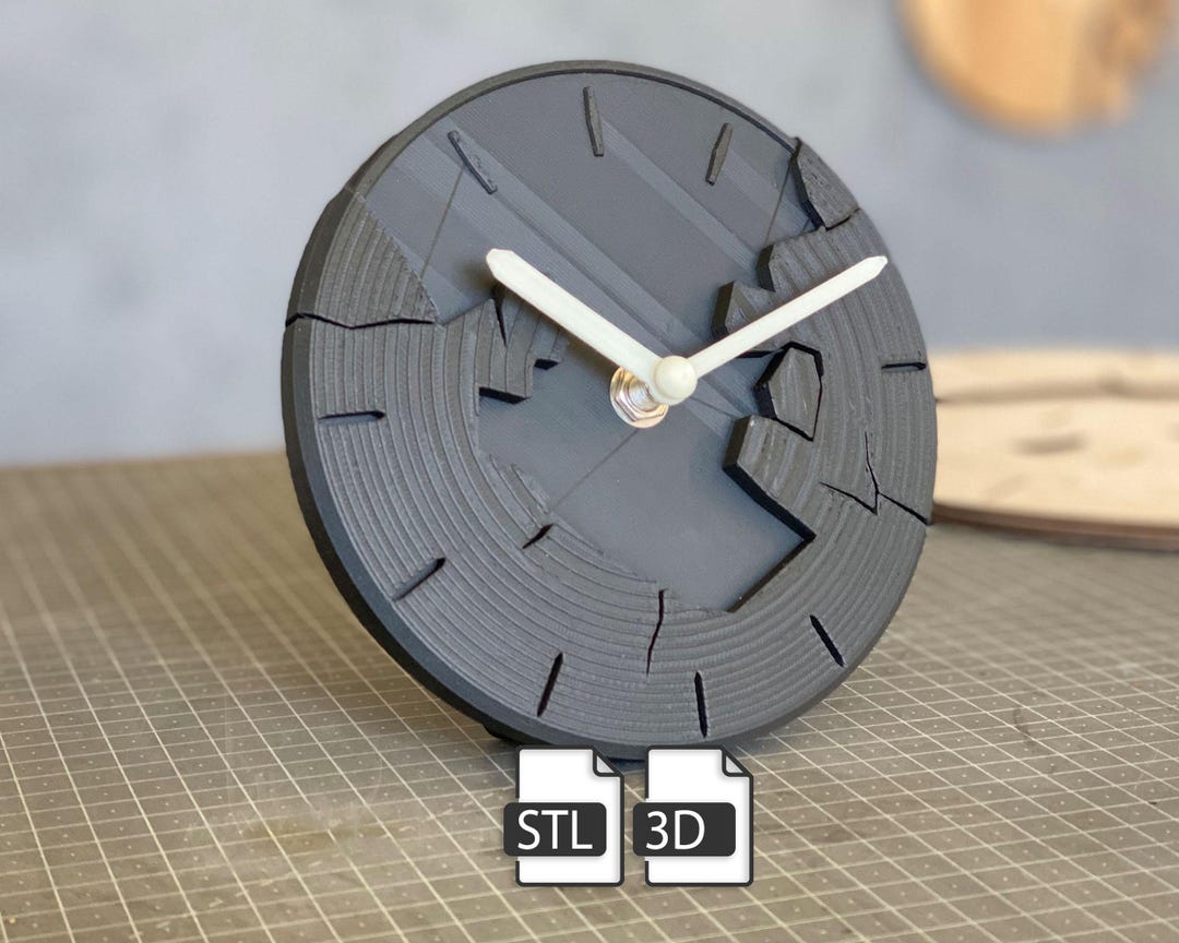 3D STL Desk Clock Model: Printable Digital Design (digital Download) - Etsy