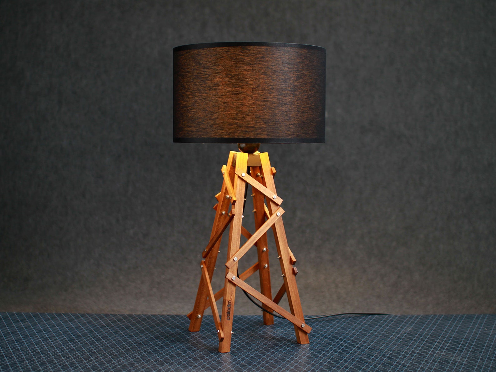 Structure Wooden Lamp KULA Wood Table Lamp Industrial Style - Etsy UK