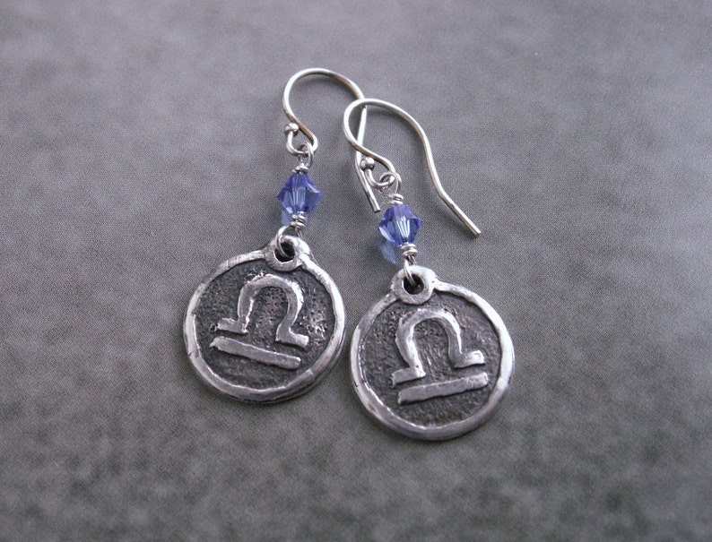 Libra Earrings SMALL Earrings Libra Jewelry Astrology - Etsy