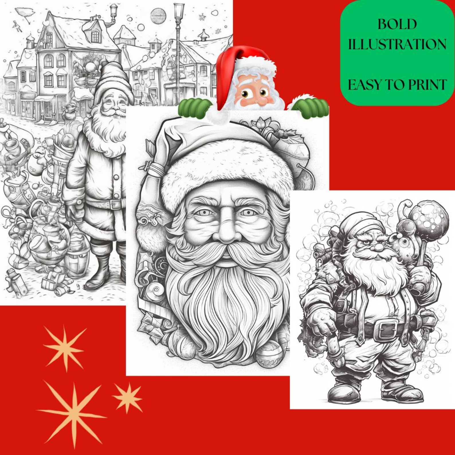 Santa's Workshop Wonders Coloring Pages, 11 Printable Pages ,christmas ...