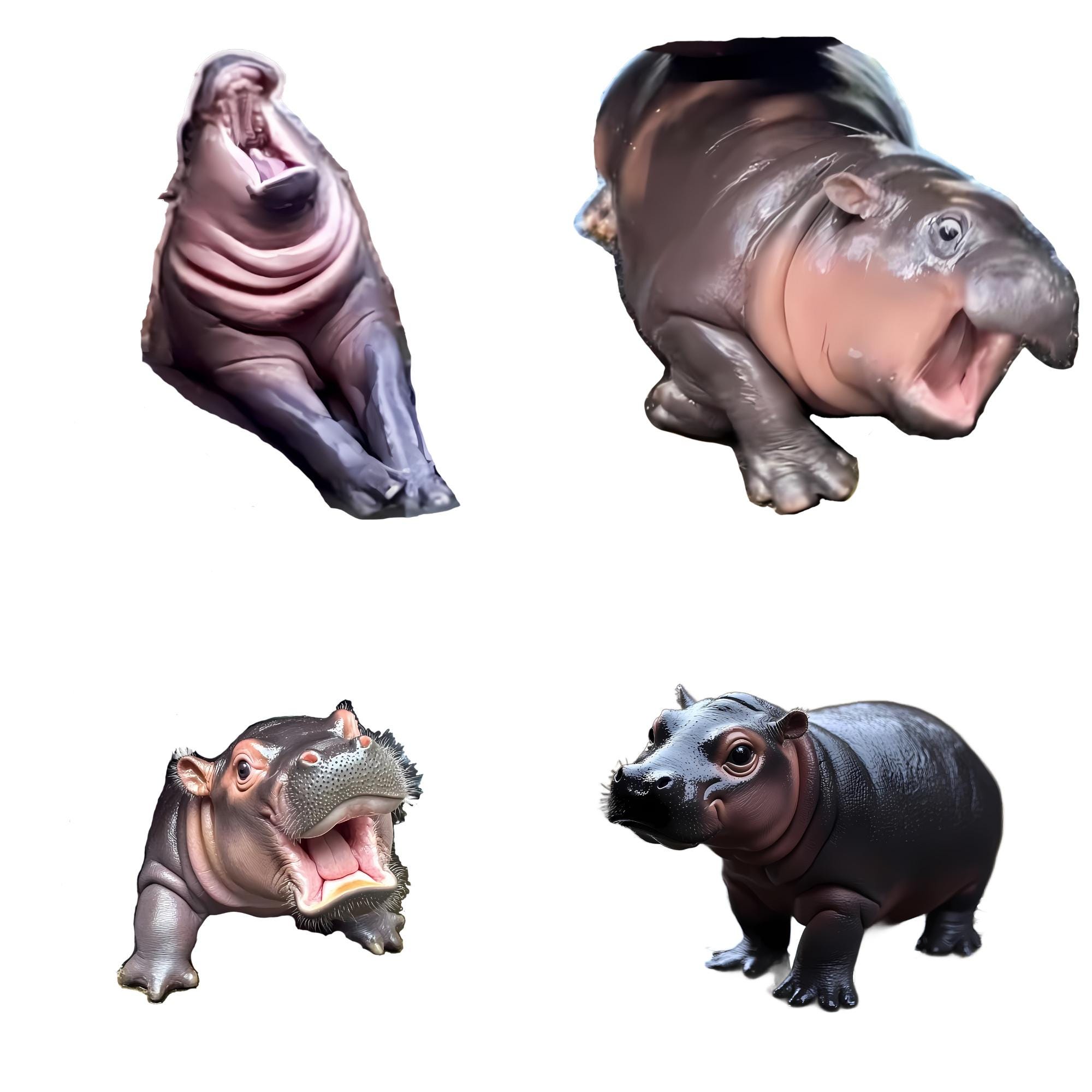 Moo Deng Clipart, 14 Moo Dang PNG, Moody Baby Hippo, Funny Meme Design ...