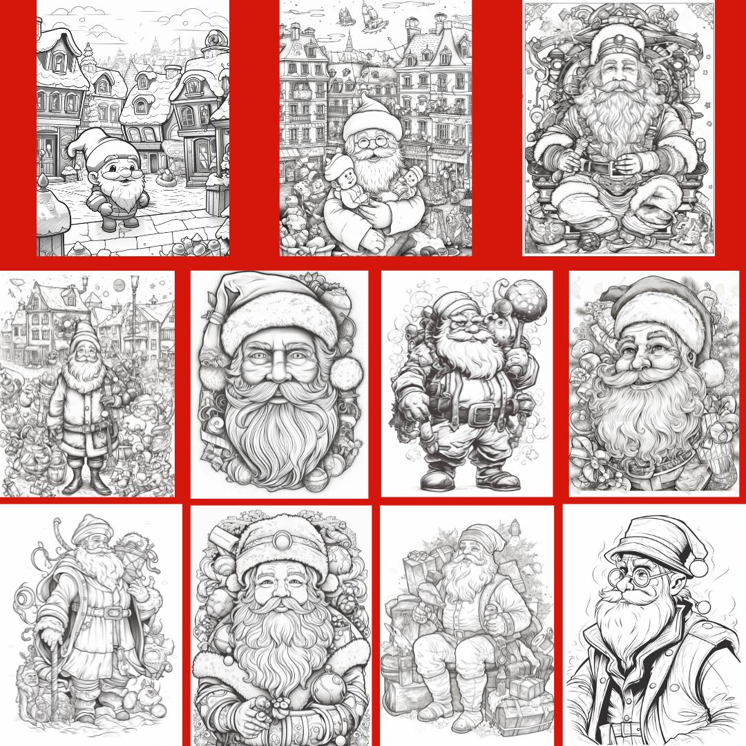 Santa's Workshop Wonders Coloring Pages, 11 Printable Pages ,christmas ...