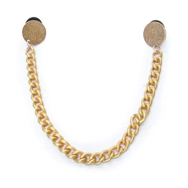 Gold Pin With Chains - Etsy