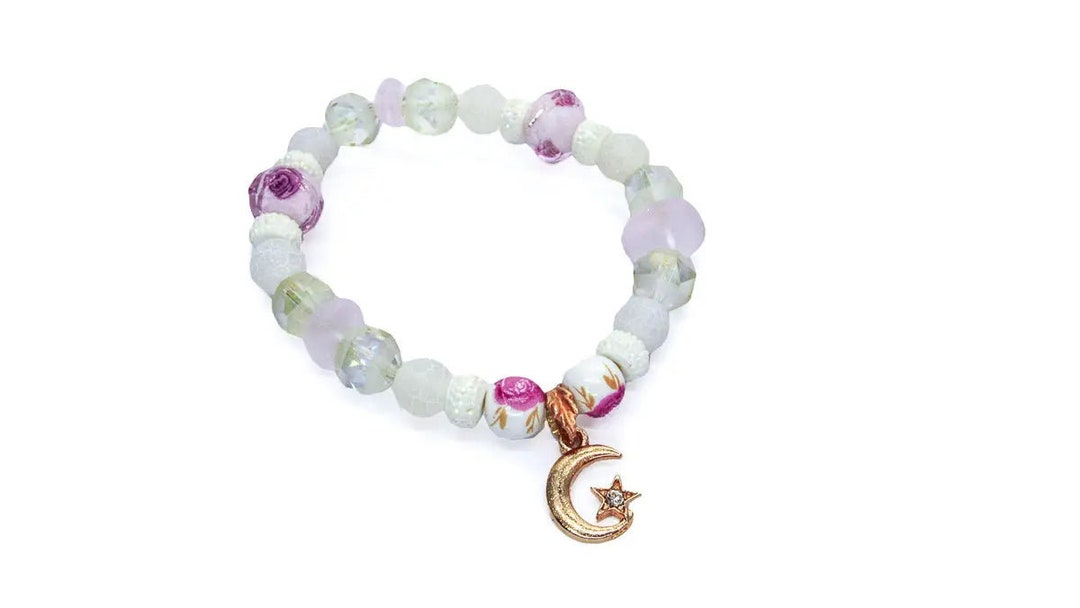 Sailor Moon Quartz and Roses Stretch Bracelet - Etsy