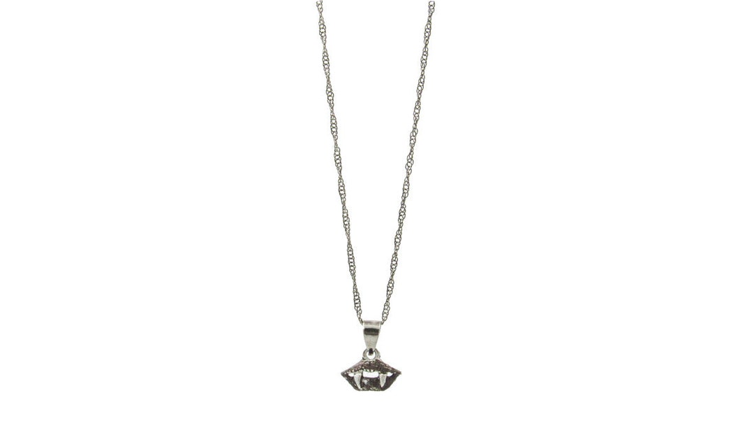 Dainty Vampire Fang Necklace | Small Pendant With Twisted Chain ...