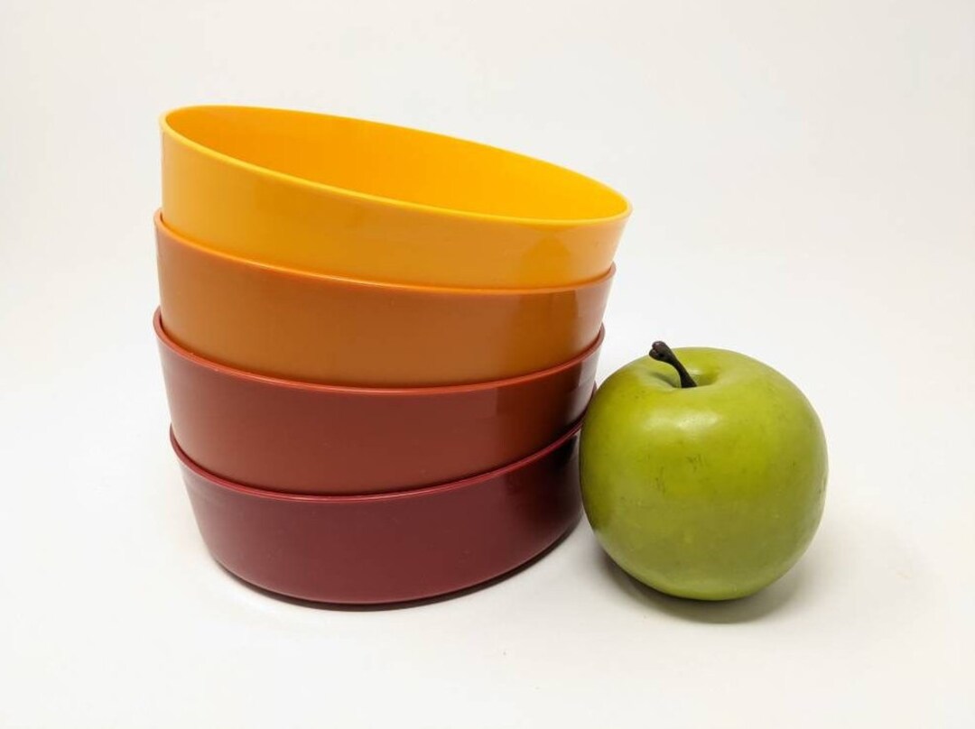 Set of 4 Tupperware Wonder Bowls Harvest Colors 1405 - Etsy