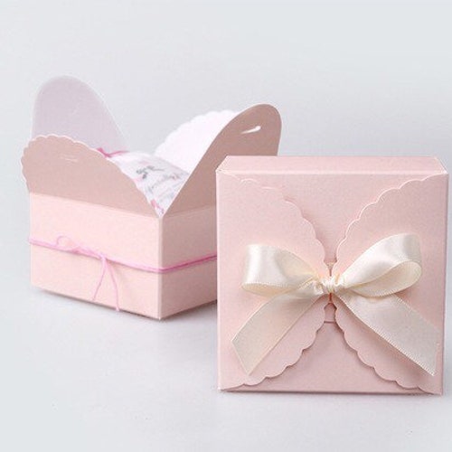 100x Pink Favor Boxes Wedding Gift Boxes Baby Shower Bridal | Etsy