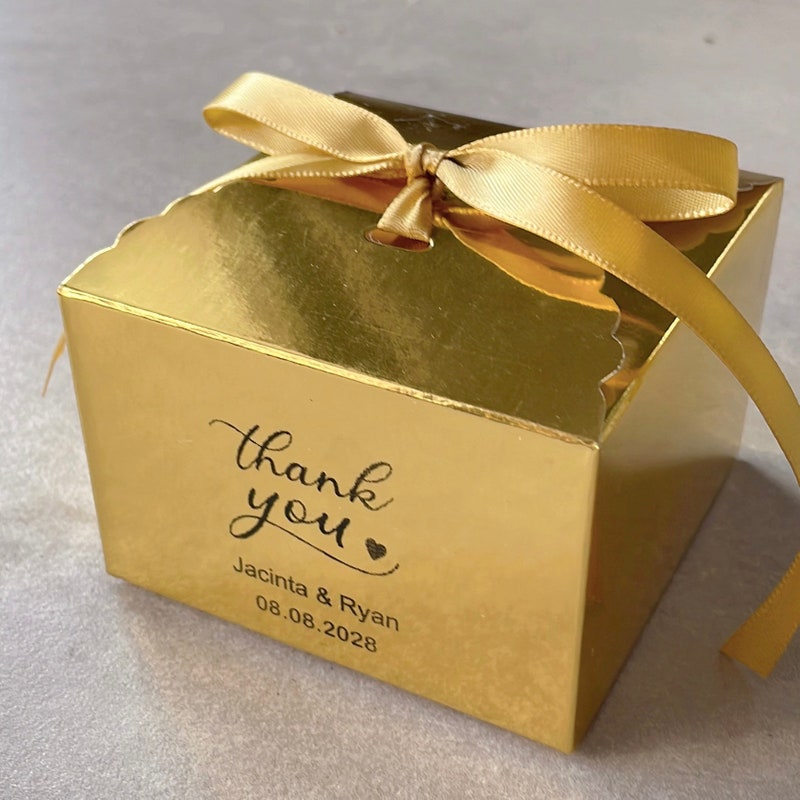 Gold Favor Box - Etsy