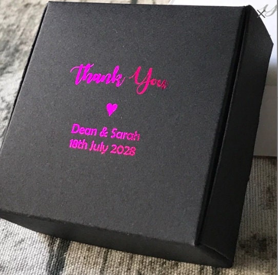 100 Black Wedding Favour Boxes Wedding Thank You Gift Boxes | Etsy