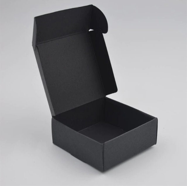 100 Black Paper Favor Boxes Wedding Birthday Anniversary Engagement ...