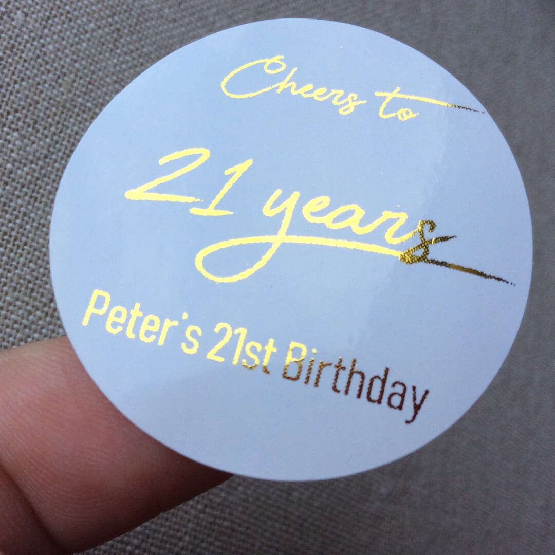 100 Rose Gold Silver Pink Blue Foil Round Favor Stickers Personalized ...