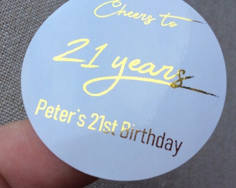 21st Birthday Stickers - Etsy