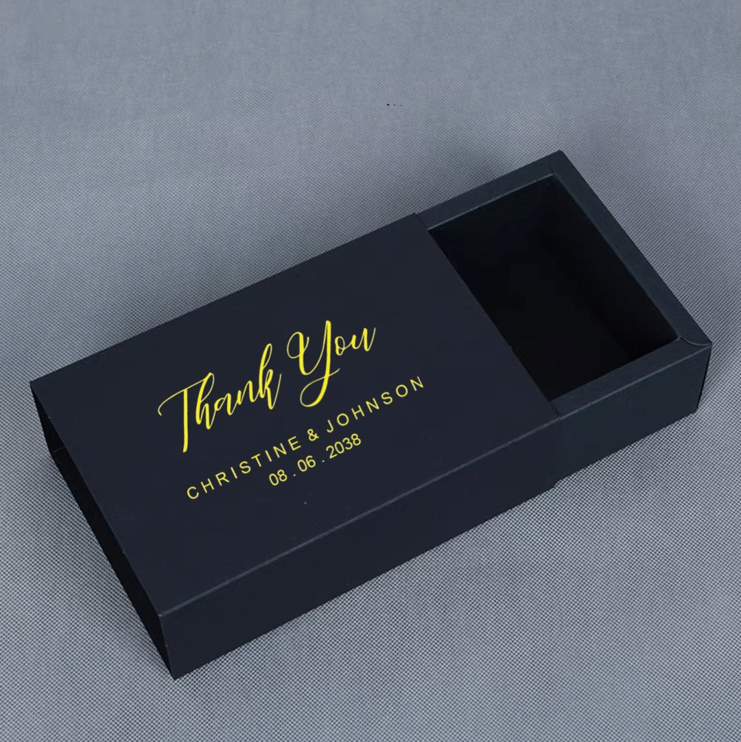 100 Personalized Sleeve Box Drawer Box | Wedding Party Favor Box Gift ...