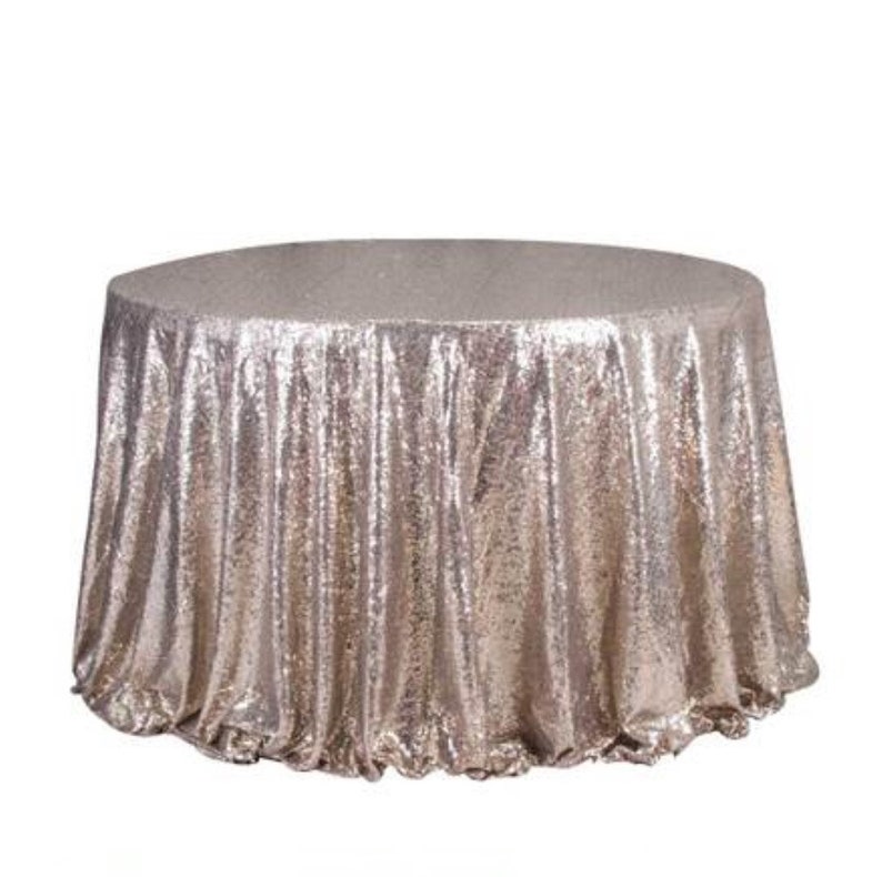 1pcs Champagne Glitter Sequin Tablecloth Engagement Reception Ceremony ...